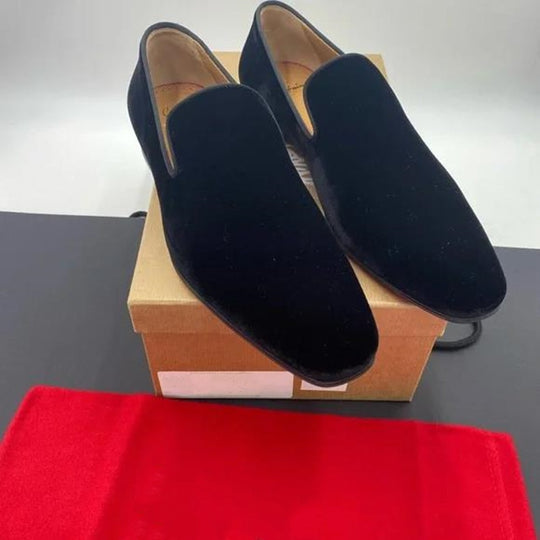 The Rossi S - Red Bottoms sole Suede Leather Loafers – AshourShoes